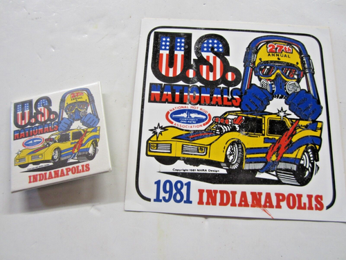 NHRA Classic 81 27th Annual US Nationals Indianapolis DRacing Button ...