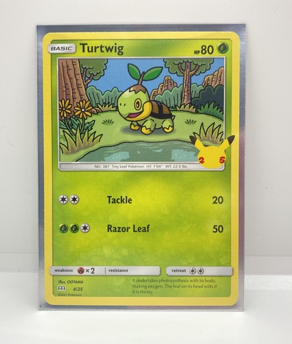 Turtwig Pokemon McDonalds Non Holo 25th Anniversary Promo Card 4/25 | eBay