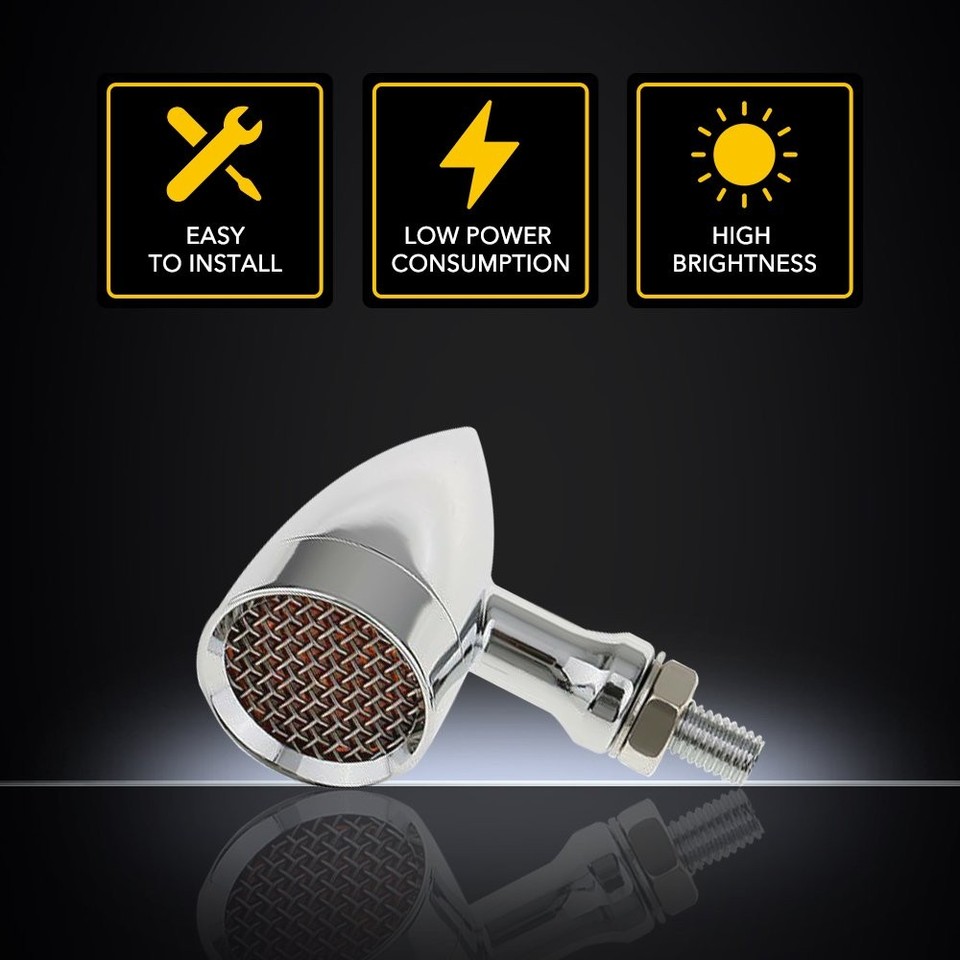 Chrome Rear Turn Signal Light bullet For Harley Sportster XL1200 1992 ...