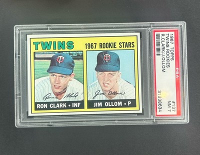 1967 Topps Twins rookies baseball card, PSA graded NM-MT 8, #137 in the ...