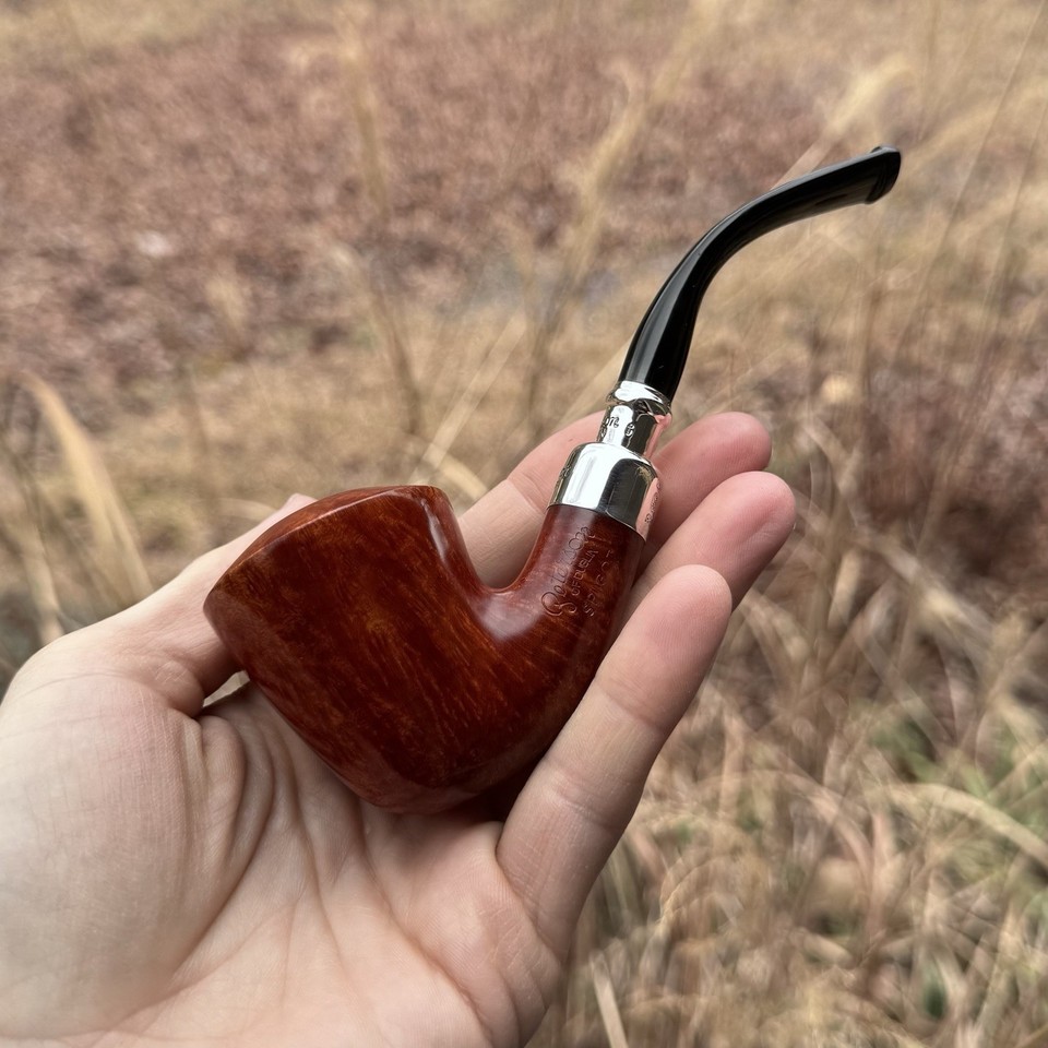 Peterson Terracotta Spigot Smooth Calabash (B10) Fishtail Pipe Silver ...