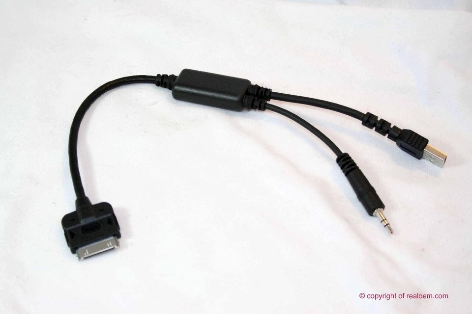 Genuine OEM 1-Series BMW IPOD Cable Adapter for iPhone 61120440812 ...