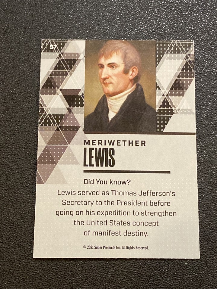 2021 Super Products Pieces of the Past Gold Meriwether Lewis #57 | eBay