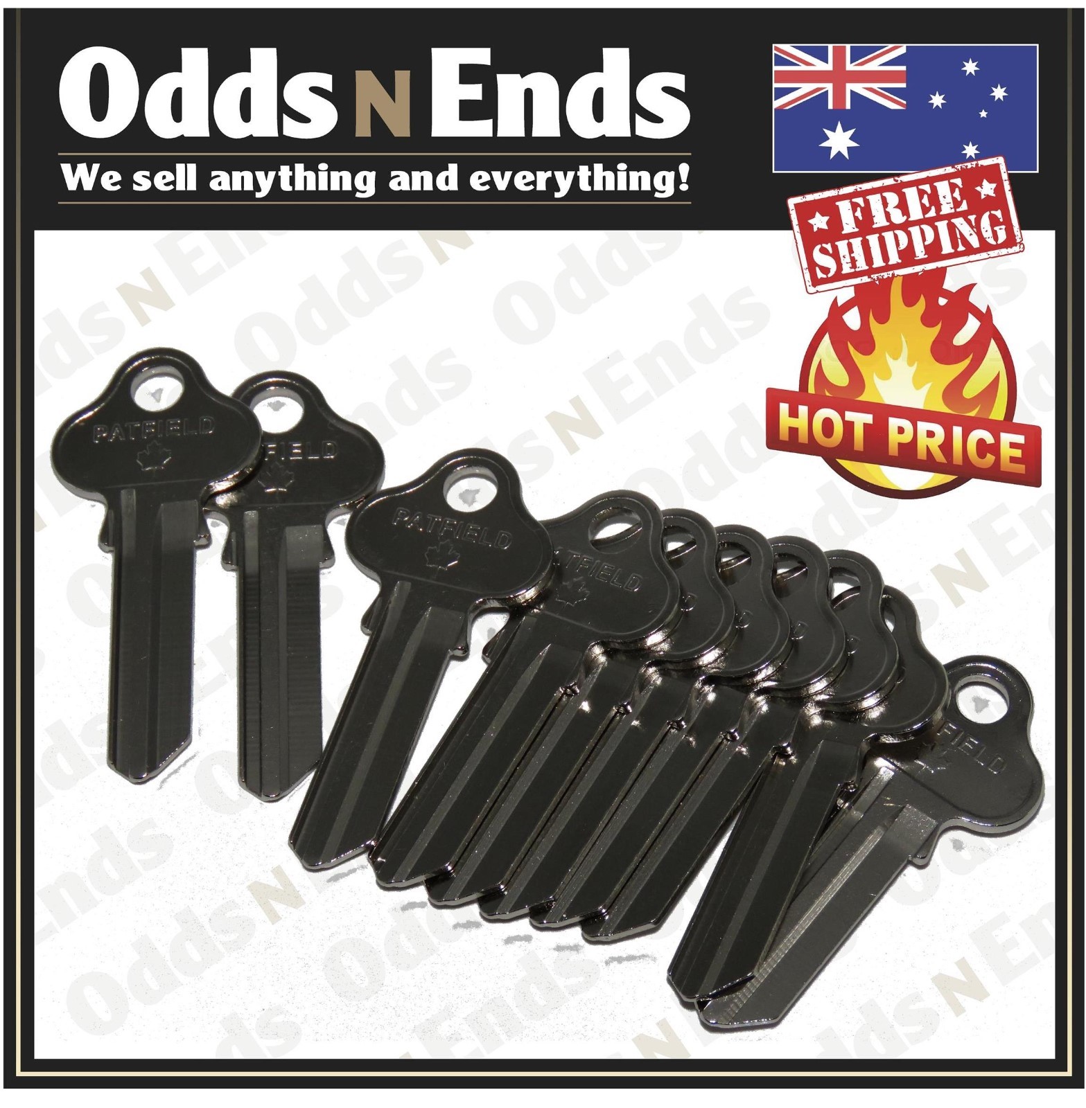 LW4/C4 Key blanks Patfield - x 10, x 20, x 50 or 100 bulk pack Brass ...