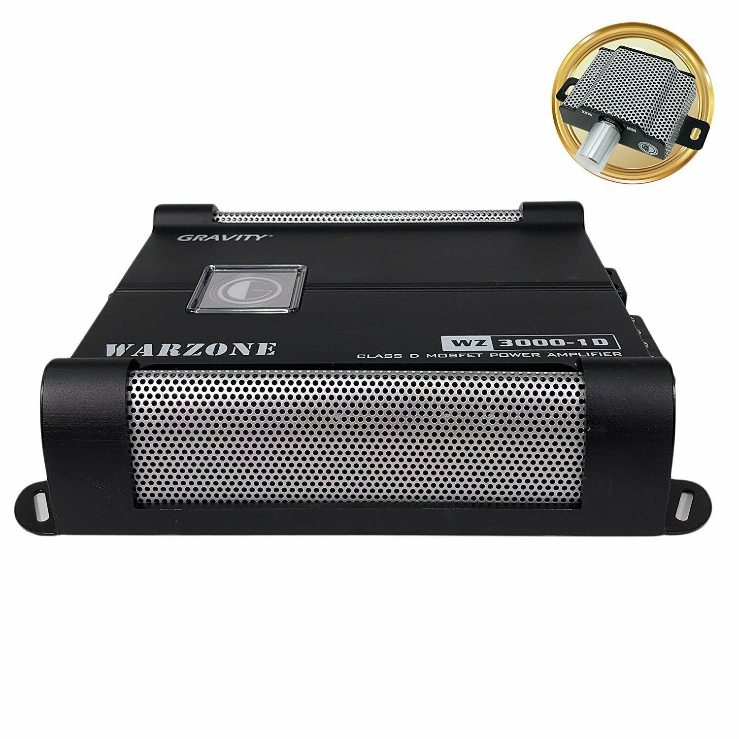 Gravity WZ3000.1D Warzone 3000W Class D Amp 1 Ohm Stable w/ Remote ...