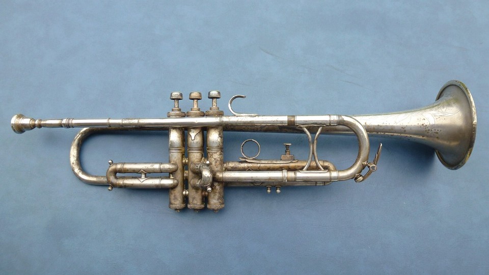 King H.N. White Liberty Trumpet serial number 75323 mother of pearl ...