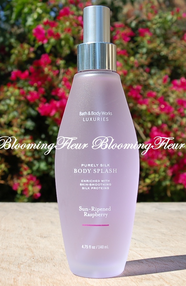 SUN RIPENED RASPBERRY Bath Body Works LUXURIES Purely SILK SPLASH new ...