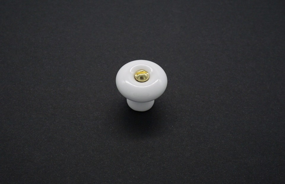5 Sizes White Porcelain Ceramic Furniture Knob Antique Style Cabinet ...