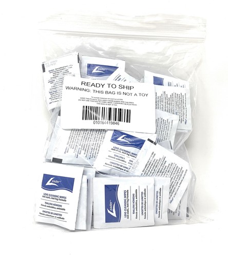 70BP Leader Lens Cleaning Towelettes Wipes Dispenser Health Refill Bag ...