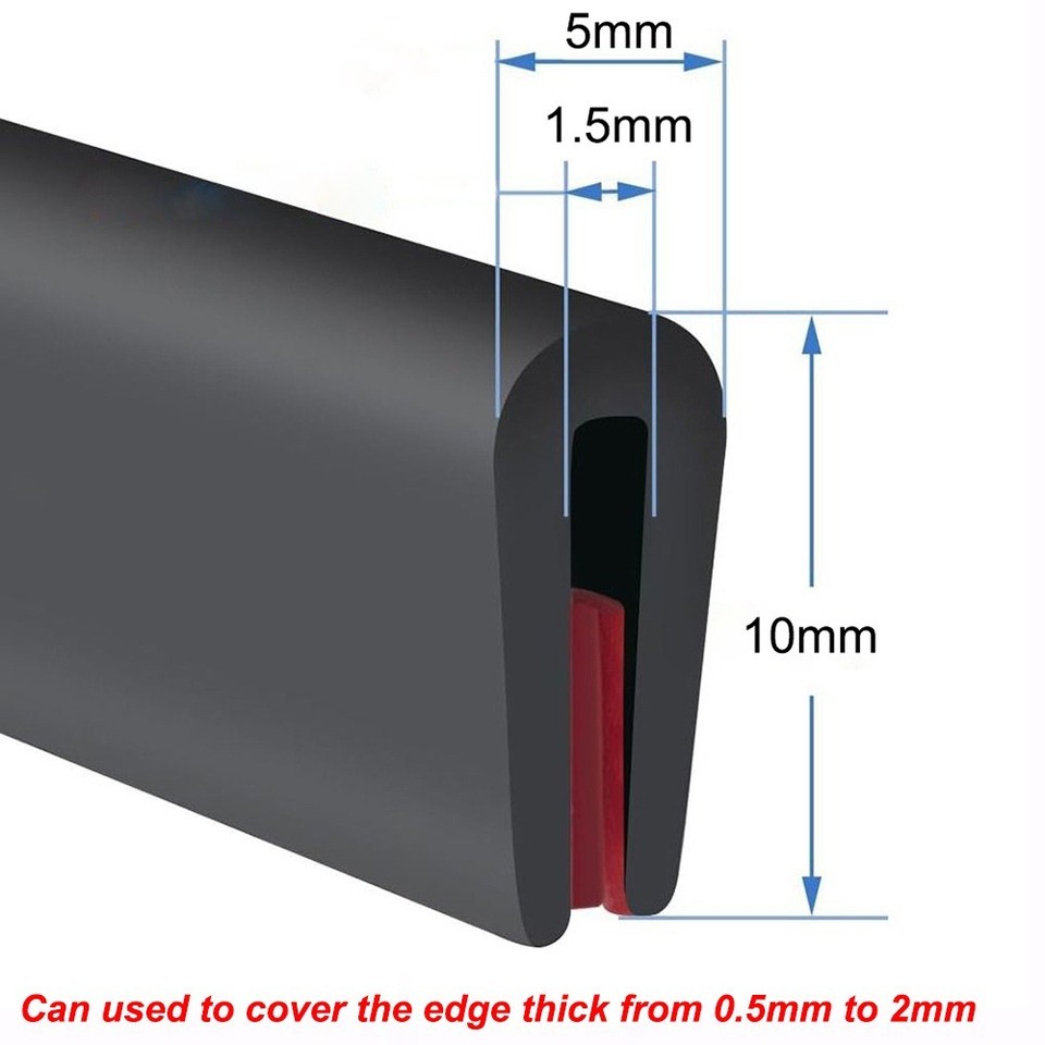 3 Meters Edge Protector Strip Trim Rubber Edge Trim Strip New Edge ...