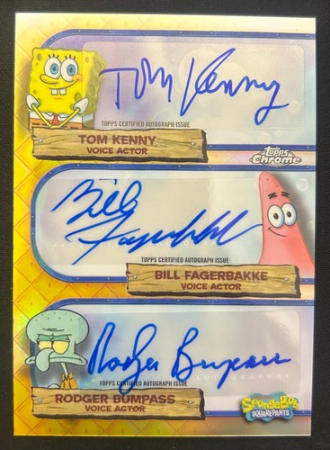 2025 Topps Chrome Spongebob Spongebob/Patrick/Squidward Triple ...