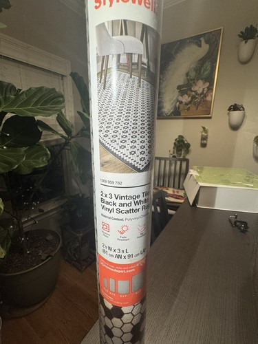 StyleWell Vintage Tile Scatter Rug Vinyl 2ft x 3ft 1009 959 782 | eBay