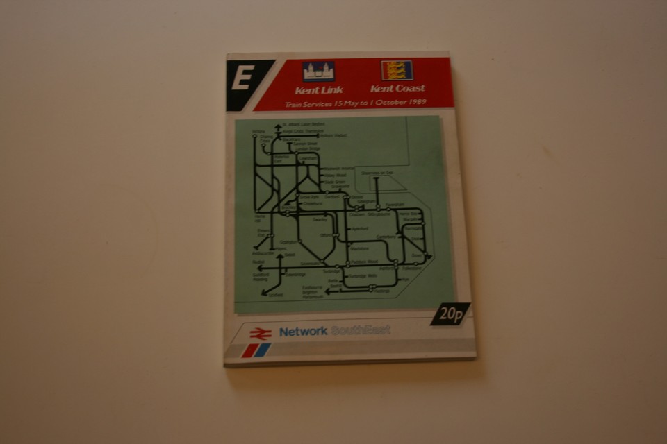 BR Network SouthEast NSE - Timetable E Kent Link Kent Coast 15 May - 1 ...