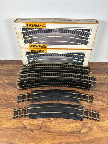 Lot Of Bachmann HO Train Track 9 Inch Curved X22 18” Terminal Rerailer ...