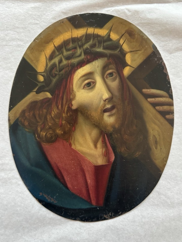 Maria E Gesù Pittura Su Rame Circa 1850 | eBay