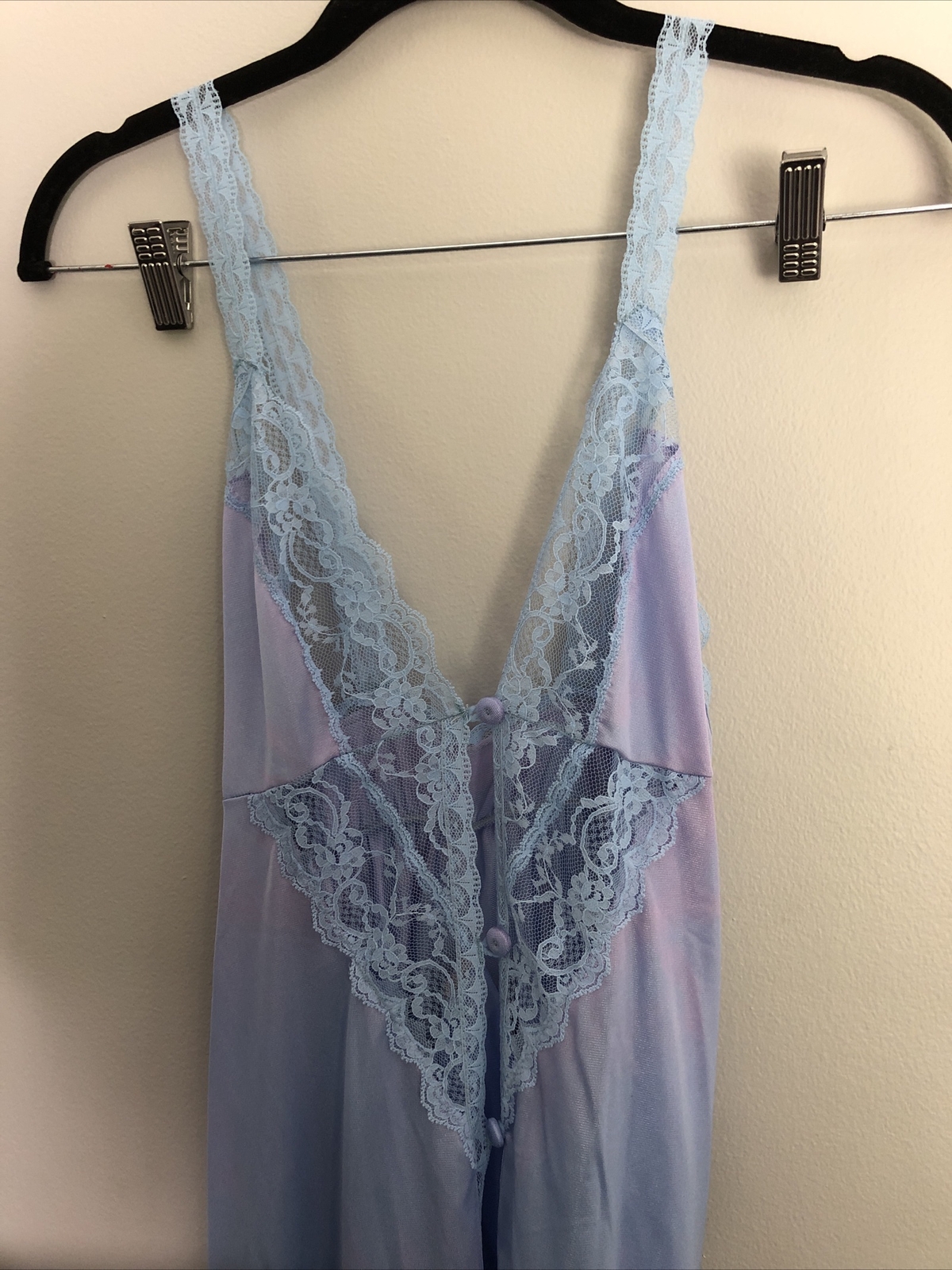 Vintage 70s Fredericks of Hollywood Lace Sheer Linger… - Gem