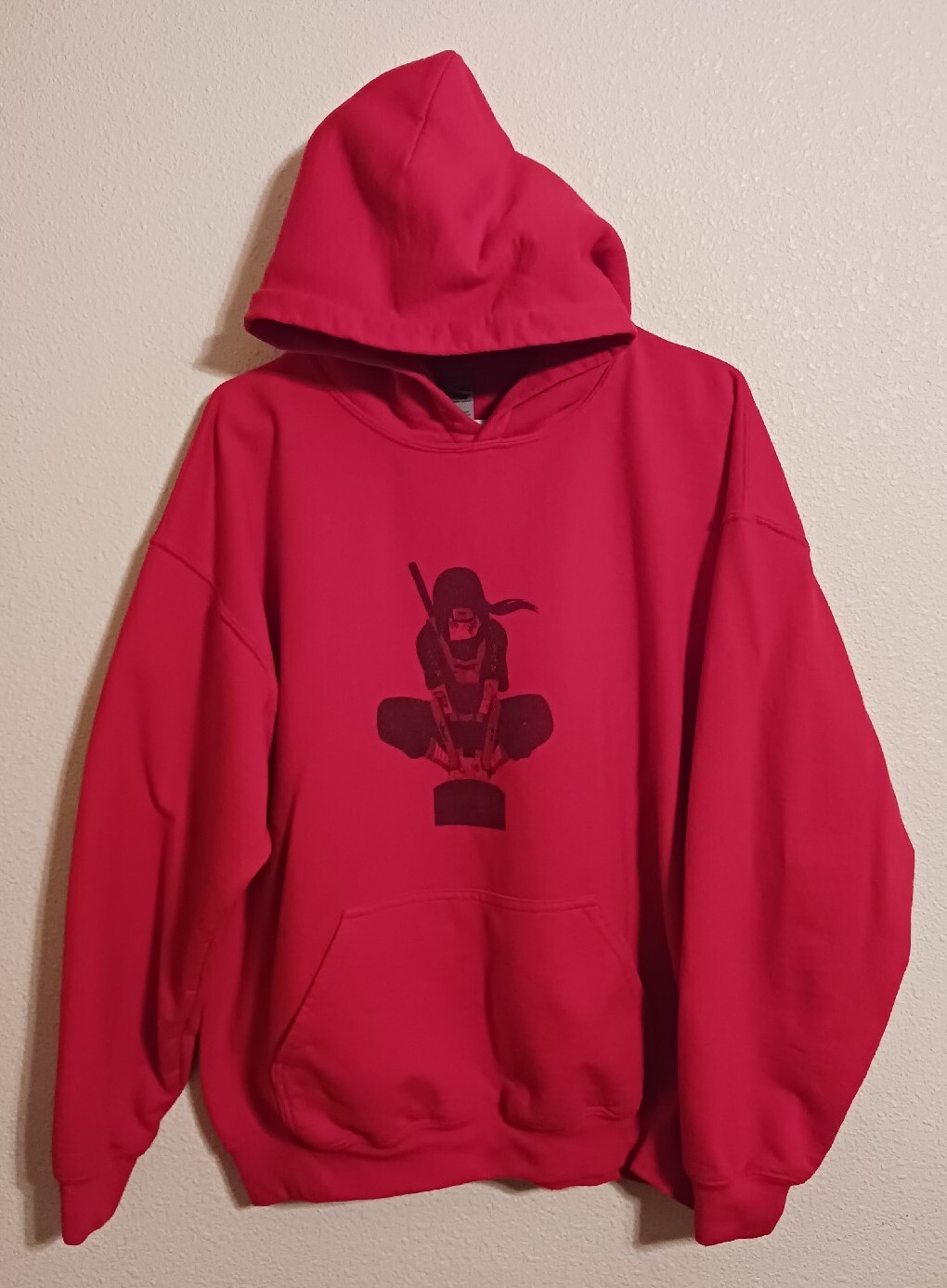 Naruto Uzumaki Sasuke Uchiha Anime Red Pullover Hoodi… - Gem