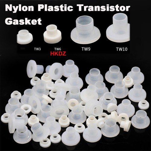TW3-TW10 Nylon Plastic Transistor Gasket Insulation Spacer Caps Bushing ...