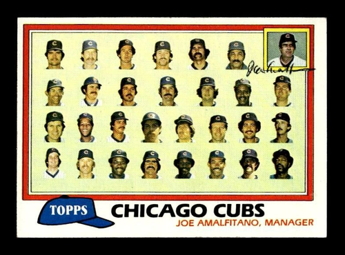 JOE AMALFITANO SIGNED 1981 TOPPS BASEBALL #676 CHICAGO CUBS MANAGER ON ...