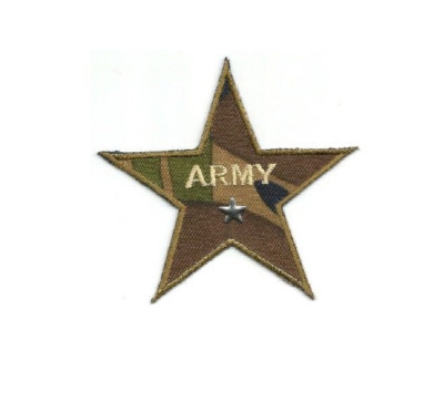 Army Inspired Star Patch - Camouflage - Military Support - Iron On ...