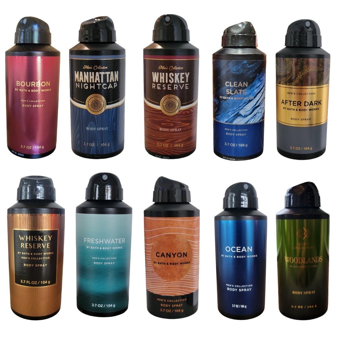 NEW Bath and Body Works Deodorizing Body Spray Men 3.7 oz You Choose ...