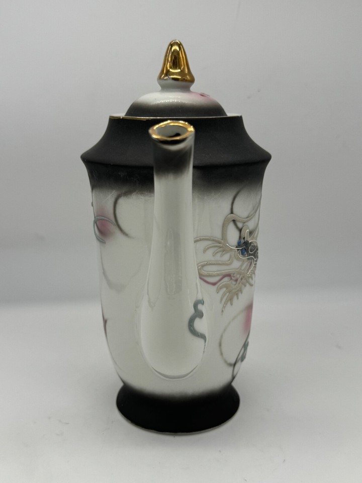 Vintage Japanese Moriage Dragonware Tea Set w/ Lithophane Geishaware ...