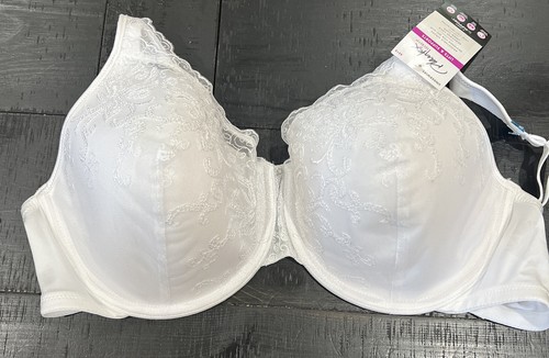 Playtex Womans 36DDD White Secrets Feel Gorgeous Embroidered Underwire ...