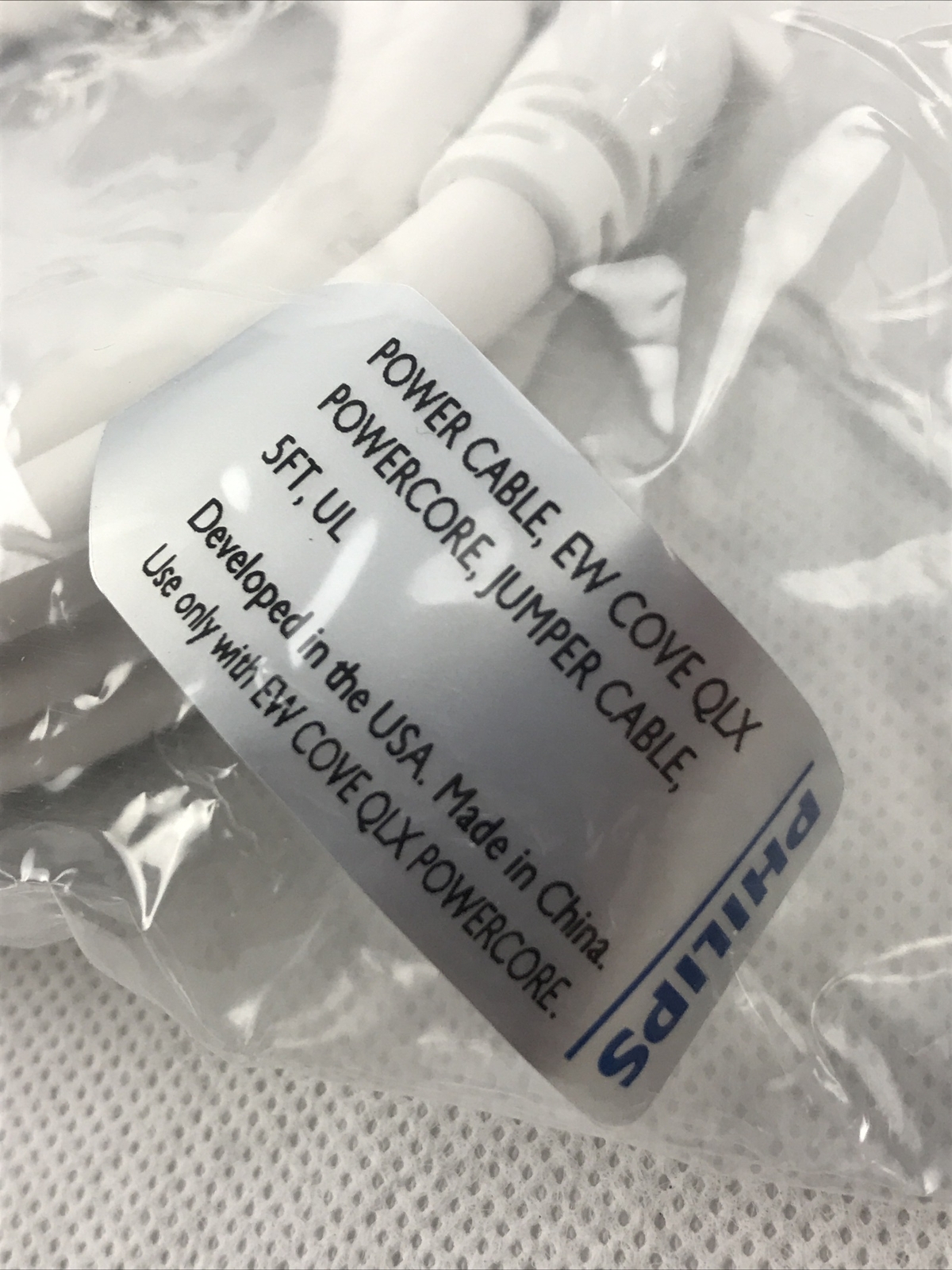 Four (4) Philips EW Cove QLX Powercore Leader Cable 5' Power Cords NEW ...