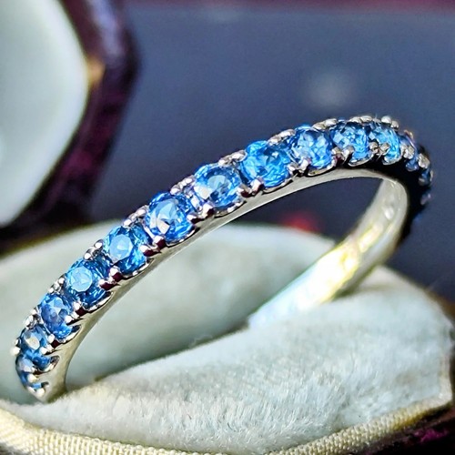 Natural Cobalt Blue Spinel (Vietnam) Half Eternity Platinum Ring【Made ...