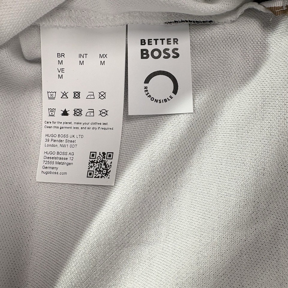 Hugo Boss Men's Phillipson 118 Polo Shirt White Med Slim Fit | eBay