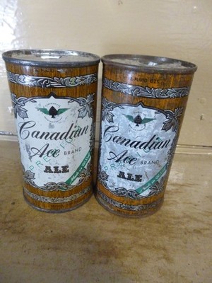 CANADIAN ACE ALE FLAT TOP BEER CANS -[EMPTY CANS, READ DESC.]- | eBay