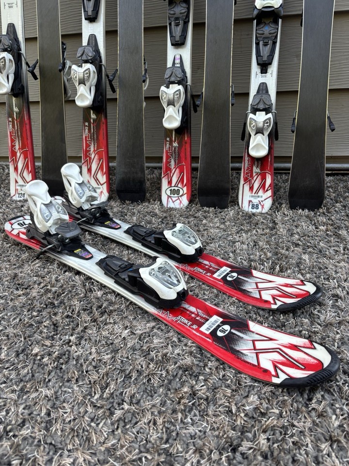 K2 Amp Strike Jr kids Skis w/ Marker 4.5 Bindings - GREAT CONDITION ...