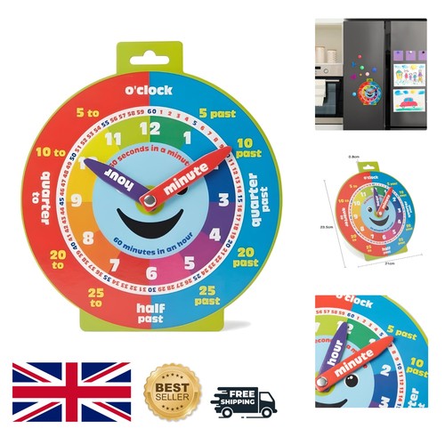 Engaging Moveable Hands Educational Clock - Proven Method for Time ...