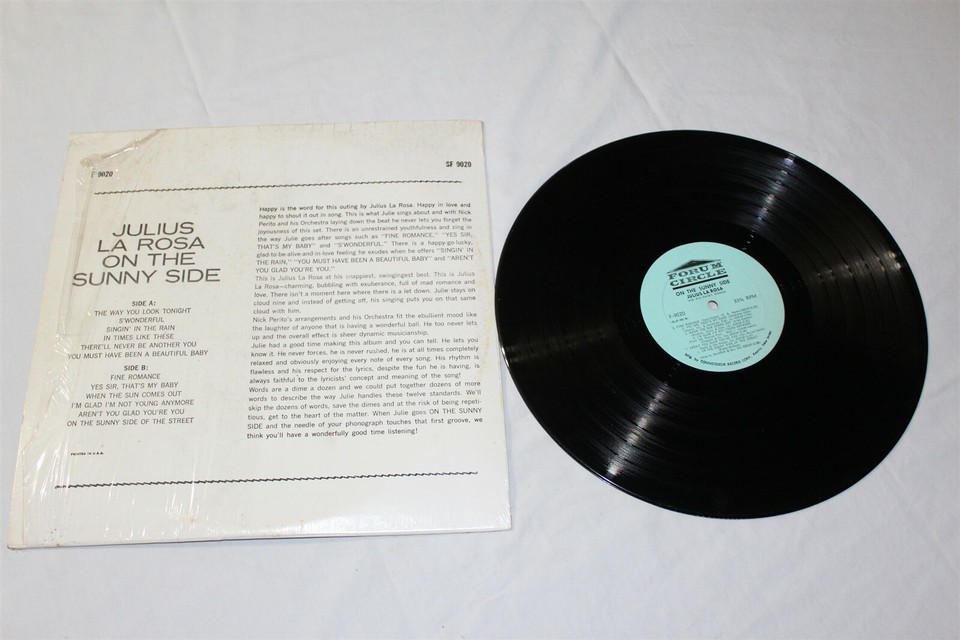 Julius La Rosa With Nick Perito''s Orchestra On The Sunny Side SF-9020 ...