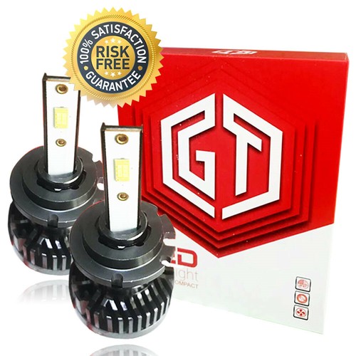 GT3 D2H LED Headlight Bulbs Conversion Kit High & Low Beam 6000K 100W ...