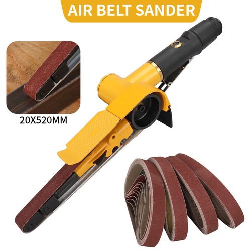 Pro 20mm Air Belt Sander Finger File Tool + 12pc 520mm Sanding Buffing ...
