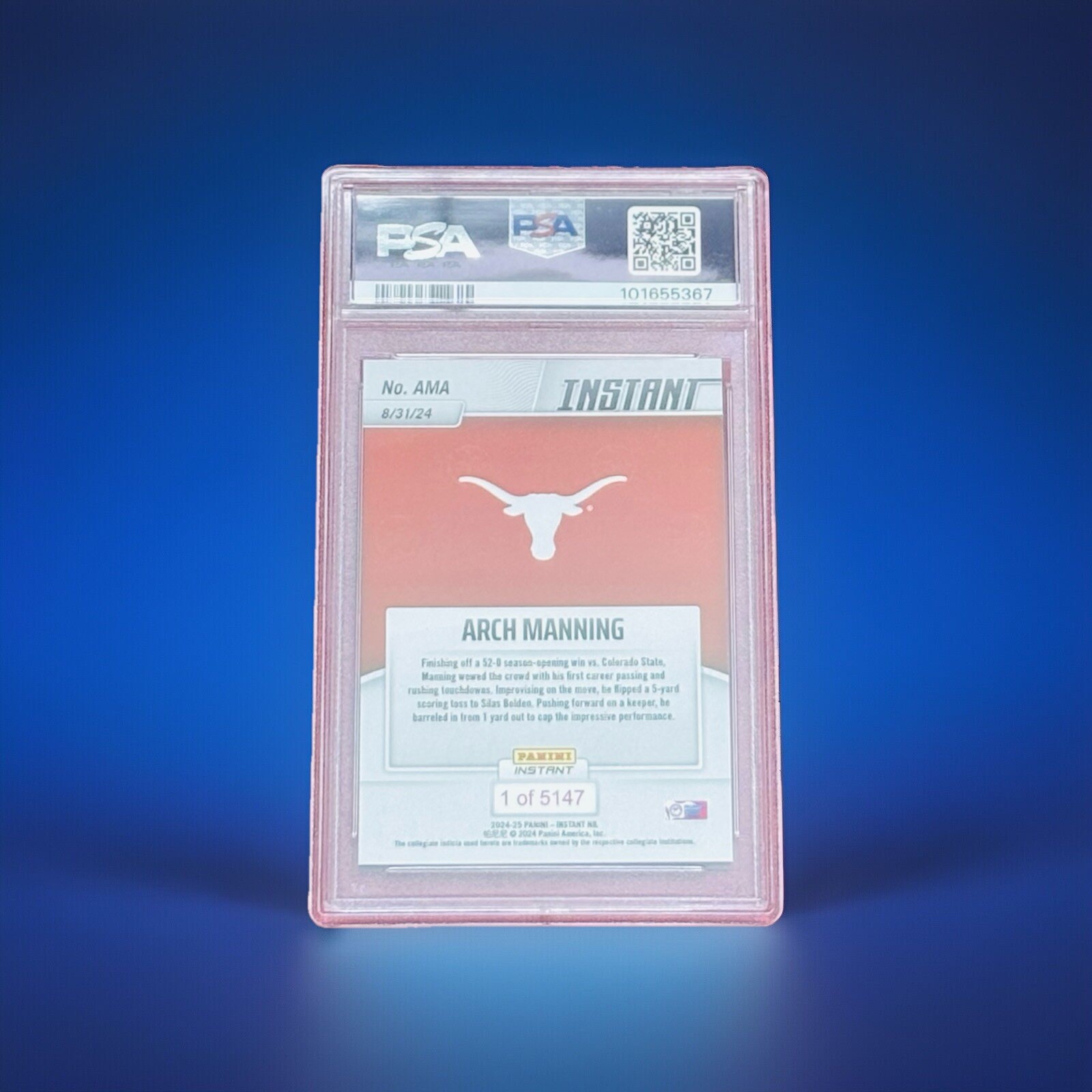 2024 Panini Instant Arch Manning #AMA Rookie RC Football Card PSA 9 ...