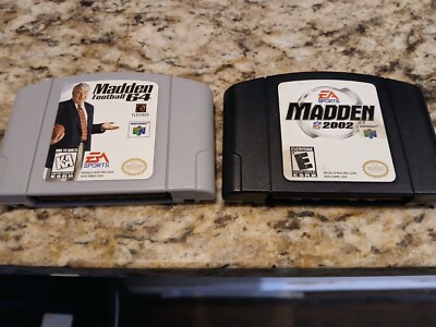 Madden NFL 2002 Nintendo 64 N64 Game Authentic & Madden Football 64 ...