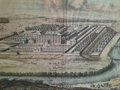 GREAT RIBSTON Johannes Kip GRAVURE Leonard Knyff Britannia Illustrata ...