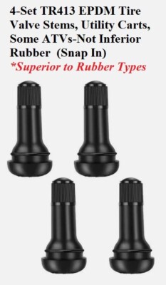 4-Set TR413 EPDM Tire Valve Stems, Utility Carts, Some ATVs-Not ...