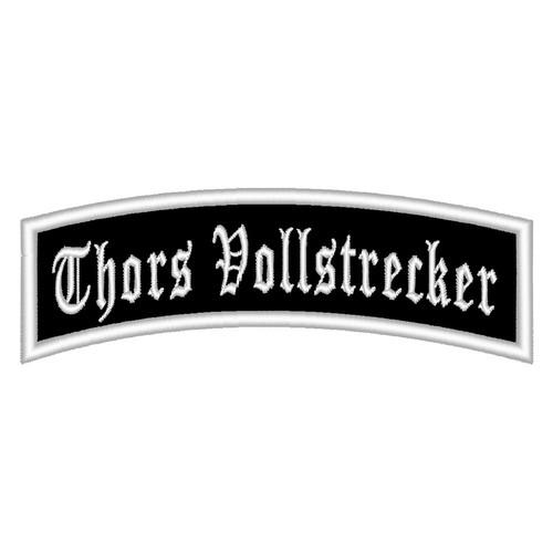 Kutte Patch Thors Vollstrecker schwarzer Aufnäher Biker Gr 10cm Oberer ...