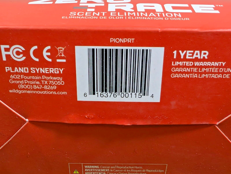 **NEW** Wildgame Innovations ZERO TRACE Portable Trace Scent Eliminator ...