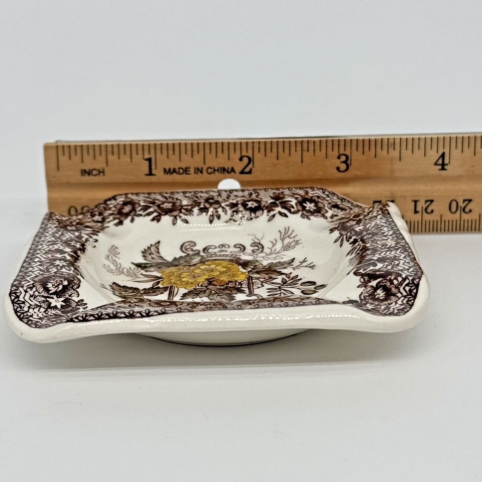 VTG Mason's Iron Stone Ashtray Pattern ASCOT in Brown Yellow 3.25 ...