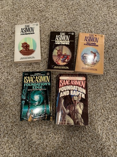 Lot of 5 Isaac Asimov Paper Back Books - Foundation Series ...