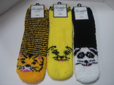 SNUGADOO TOO 3 PAIR Womens Socks Cat Super Soft Stretch Warm Sox | eBay
