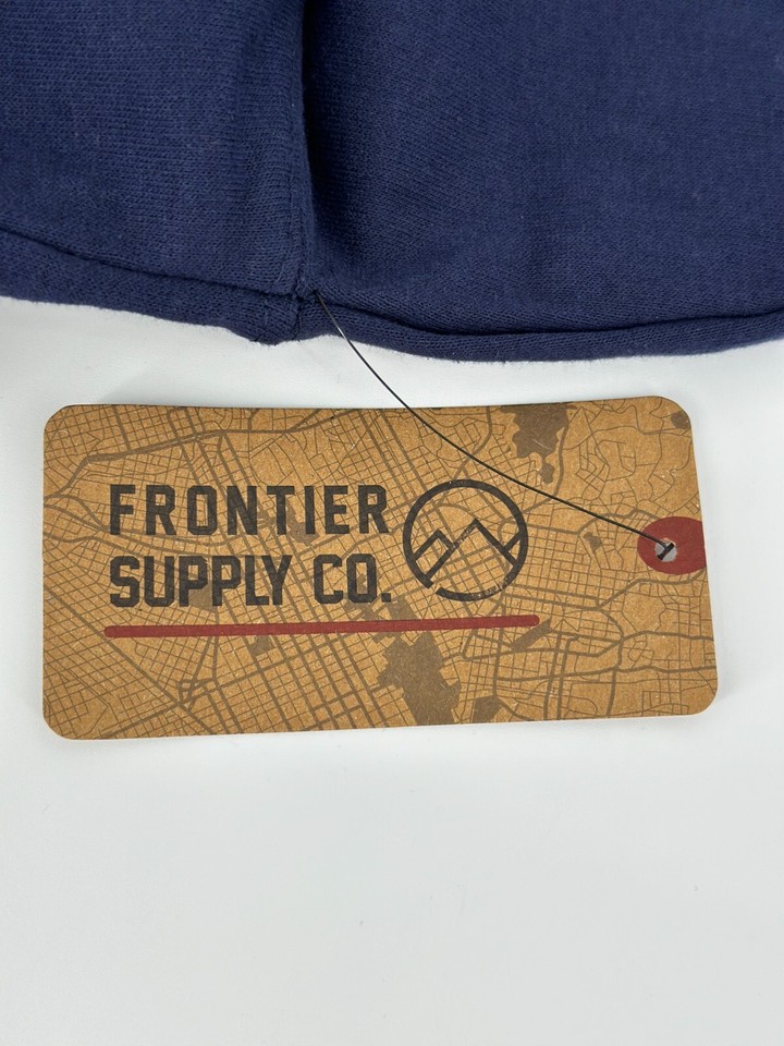 Frontier Supply Co. Hoodie Men's Medium Pullover Navy Blue Hooded ...