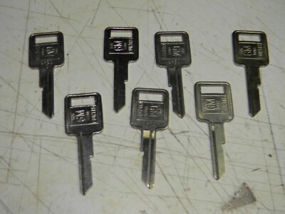 Lot of 7 B50C Key Blanks C Keyway Nickel Plated General Motors GM ...