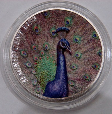 2022 Cook Islands Magnificent Life Colorized $1 Peacock Coin (non ...