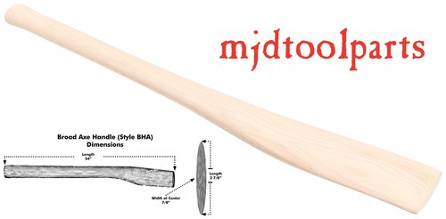 Genuine Amish Made Hickory Broad Axe Handle - Right or Left "Hang ...