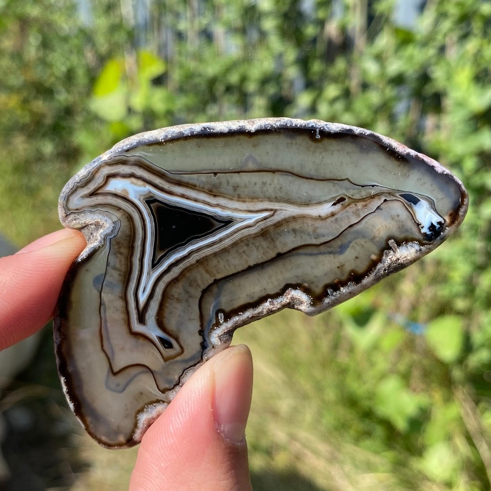 31G Natural Agate Slab/Slice quartz crystal mineral specimen Reiki ...
